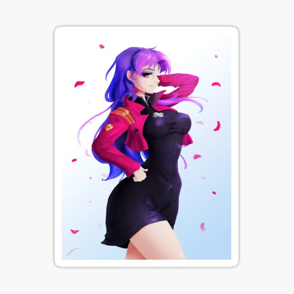 "Misato " Sticker for Sale by hotpinkbunny | Redbubble