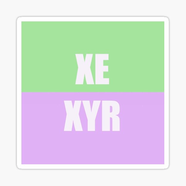 "Xe/Xyr Genderqueer Pride" Sticker for Sale by keatonposada | Redbubble