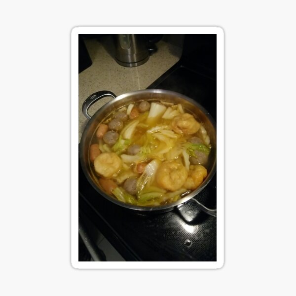 "HOT POT HOT POT HOT POT " Sticker for Sale by fill14sketchboo | Redbubble