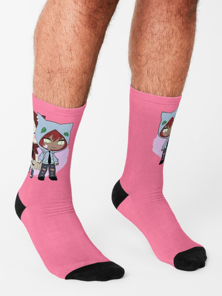 "Gacha Life Couple - Koko-chan and Yu-kun" Socks by uwu-kitty | Redbubble