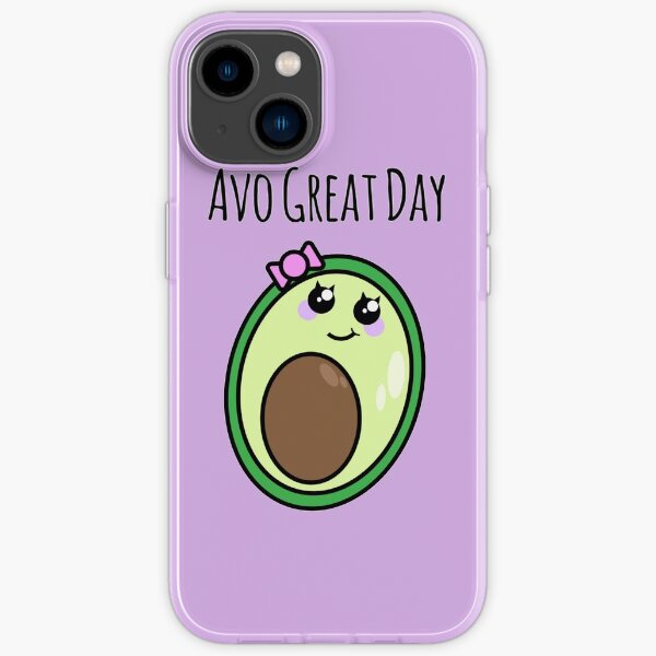 "'Avo Great Day' Cute Cartoon Avocado with Adorable Face Design" iPhone ...