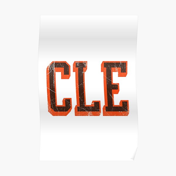 "CLE - block abv - 2" Poster for Sale by SaturdayACD | Redbubble