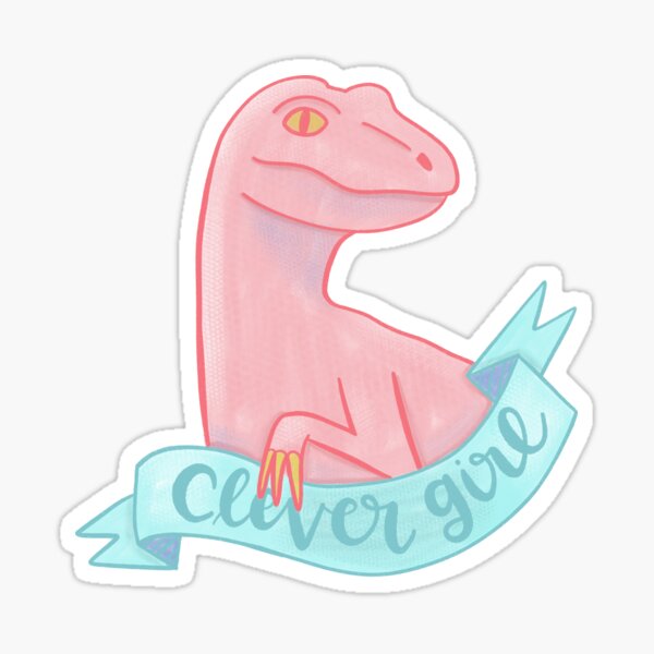 "Clever Girl" Sticker for Sale by natduncdesign | Redbubble