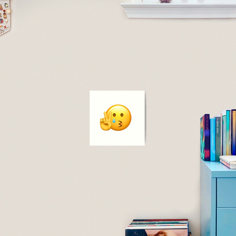 "Peace sign duck face emoji" Art Print by erinsdrawings | Redbubble