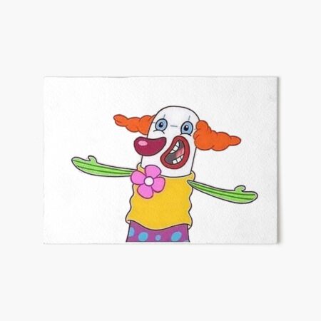 "spongebob funny clown meme " Art Board Print by bunniozwald | Redbubble