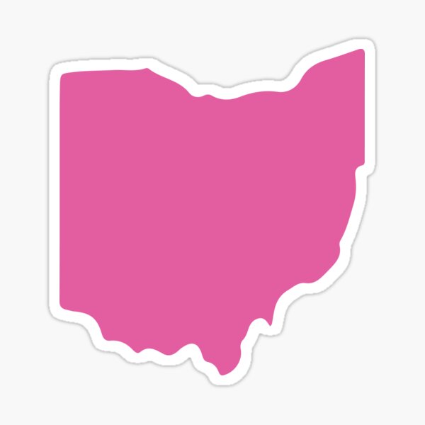 "pink Ohio silhouette " Sticker for Sale by katelyngonos | Redbubble