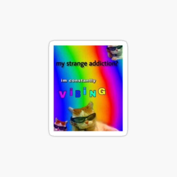 "Vibing Sticker" Sticker by dirtyjerz69 | Redbubble