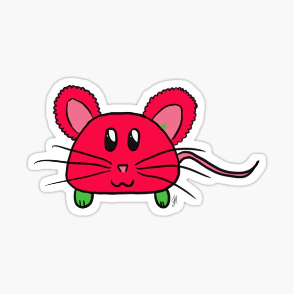 "Razz the Mochi Mouse" Sticker for Sale by jesshinsberg | Redbubble