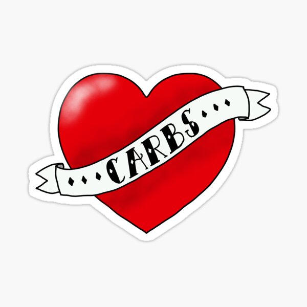 "Love Carbs" Sticker by AmityBeach | Redbubble