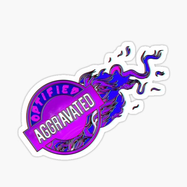 "Aggravated (Color)" Sticker for Sale by ChrisOptified | Redbubble