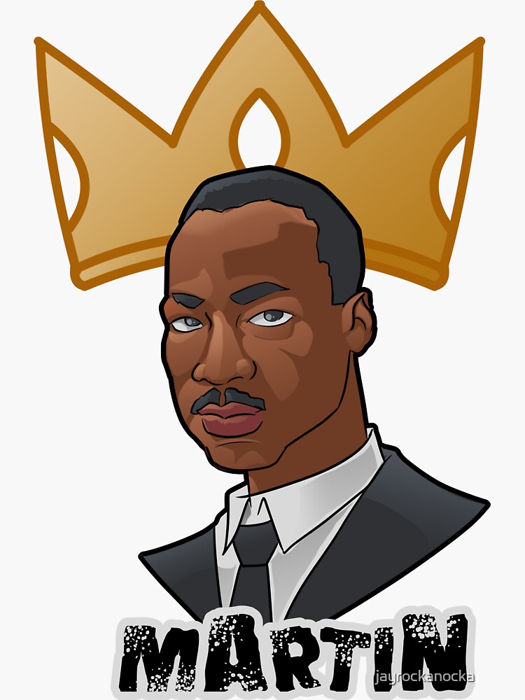 "MLK" Sticker by jayrockanocka | Redbubble