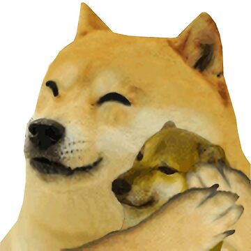 "doge hugging cheems" Sticker for Sale by moonman1232141 | Redbubble