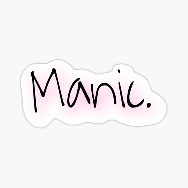 Manic.’ Sticker" Sticker for Sale by minimalistworks | Redbubble