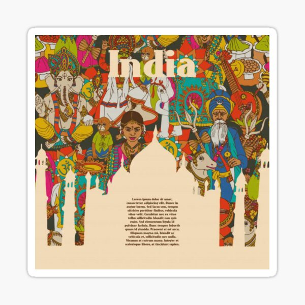 "Traditional design of India" Sticker for Sale by Khanchoice | Redbubble