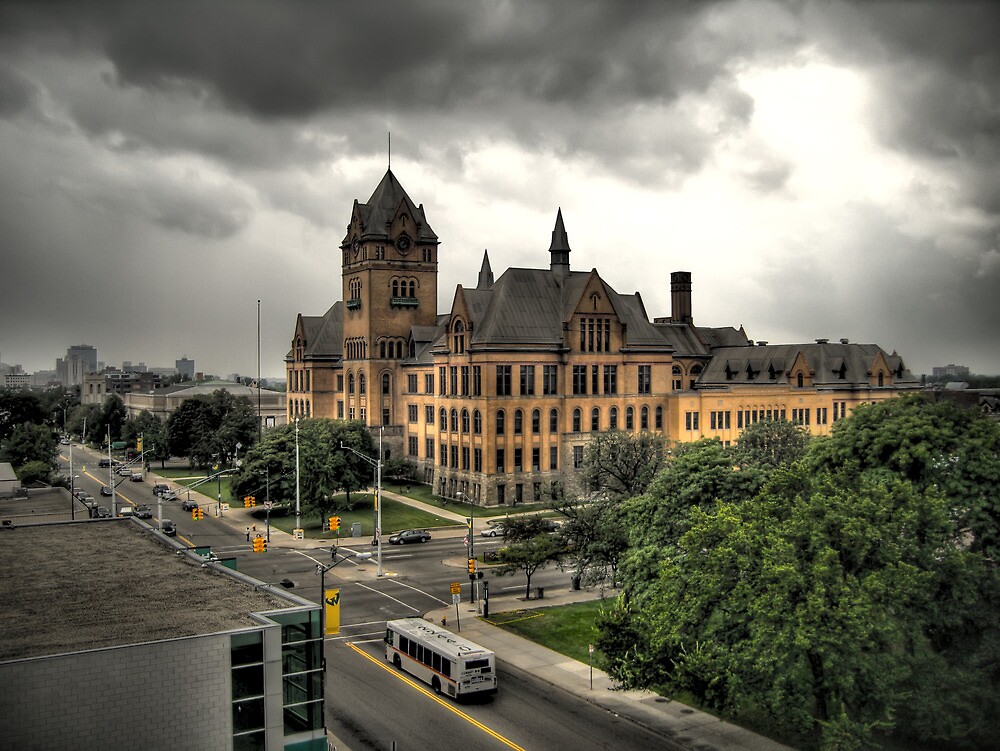 "Old Main at Wayne State" by John Cruz | Redbubble