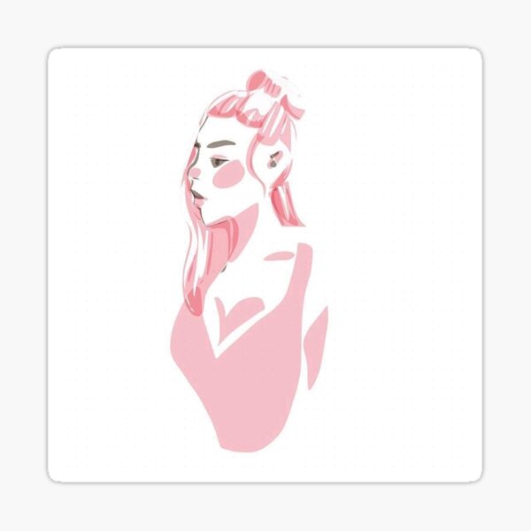 "pink girl" Sticker for Sale by lowouxa | Redbubble