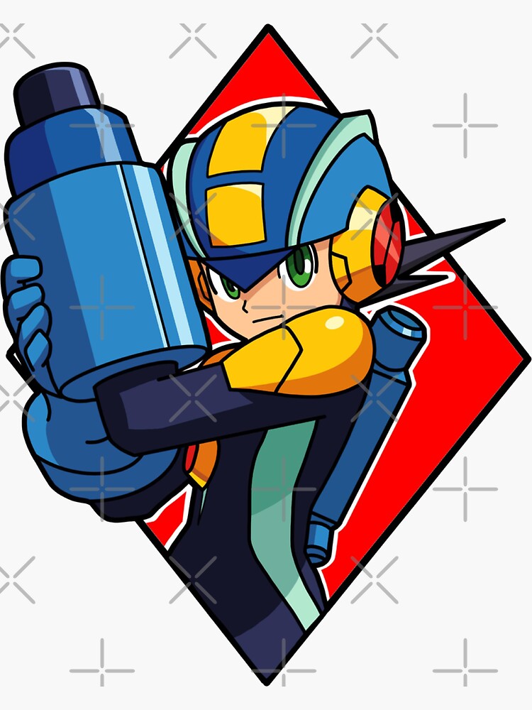 "Mega Man Battle Network" Sticker for Sale by SenorFiredude | Redbubble