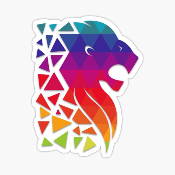 "COLOR LION" Sticker by Rayeen | Redbubble