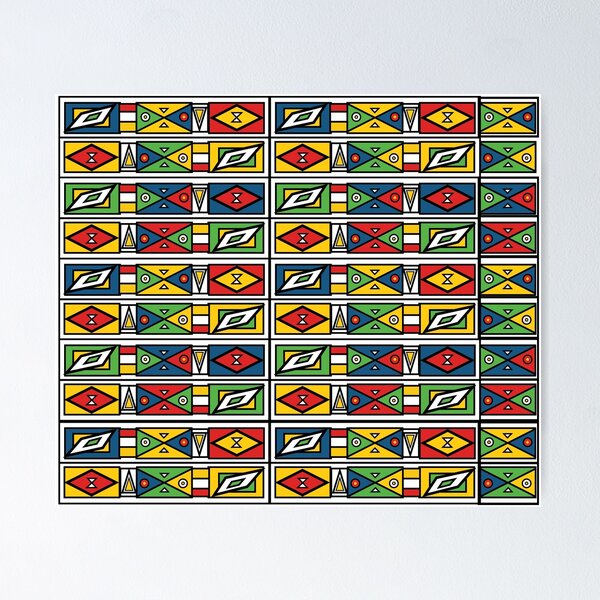"Ndebele African art prints of geometric shapes" Poster for Sale by ...