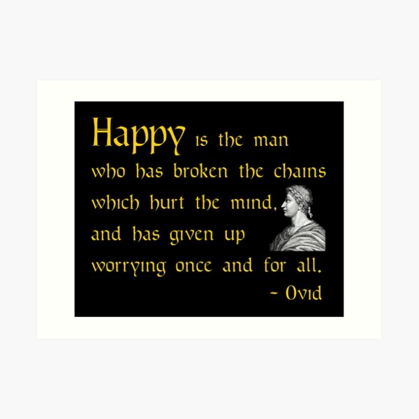 "Roman Wisdom Quote on Worry / Worrying" Art Print by knightsydesign ...