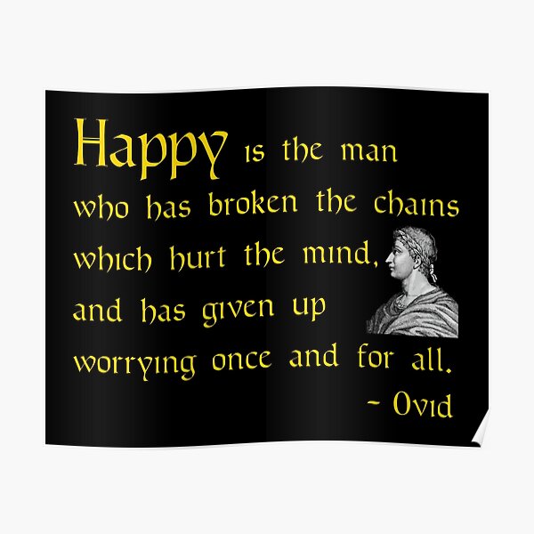 "Roman Wisdom Quote on Worry / Worrying" Poster for Sale by ...