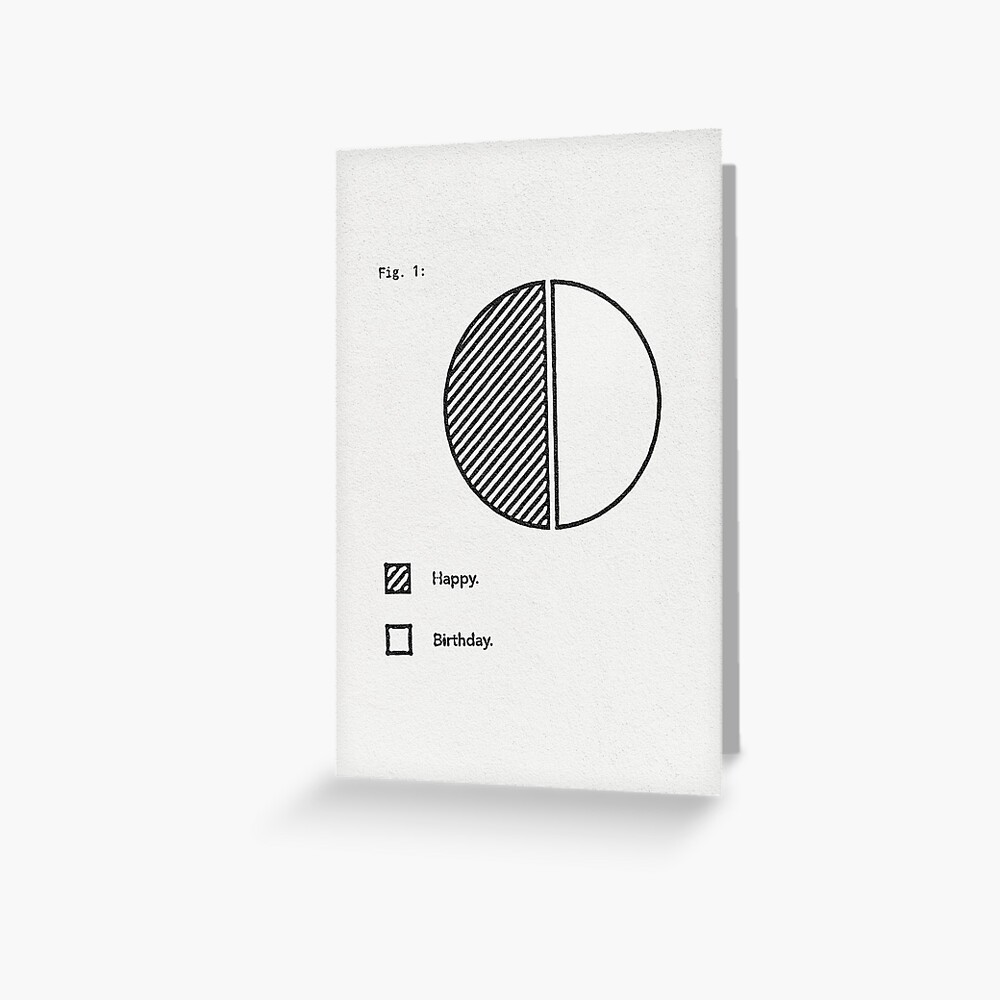 "Pie Chart - Birthday Card" Greeting Card for Sale by STTP-Cards ...