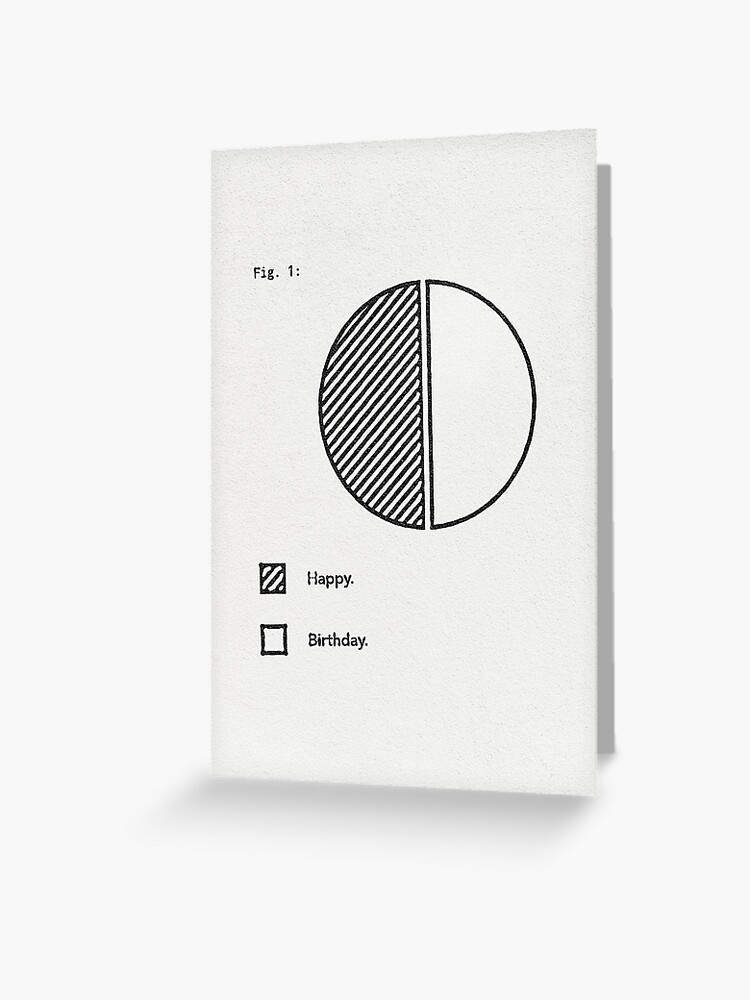 "Pie Chart - Birthday Card" Greeting Card for Sale by STTP-Cards ...