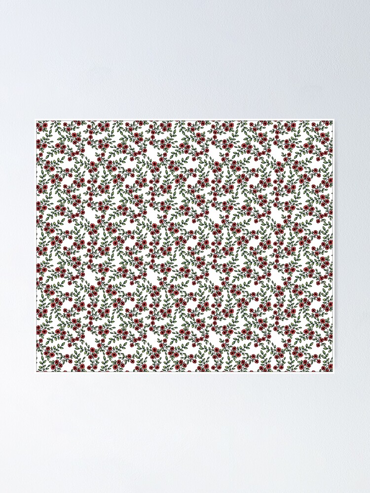 "Red Flower Pattern Minimalistic Design " Poster for Sale by bendreamer ...