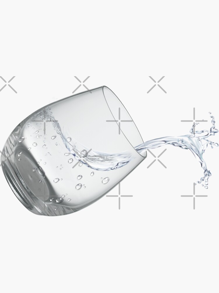 "spilled water" Sticker for Sale by ivon615 | Redbubble