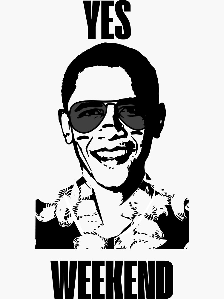 "Yes weekend" Sticker for Sale by lipinsight | Redbubble