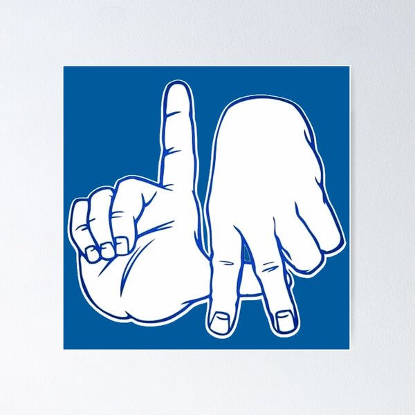 "Los Angeles Hand Sign" Poster for Sale by DodgerTown | Redbubble