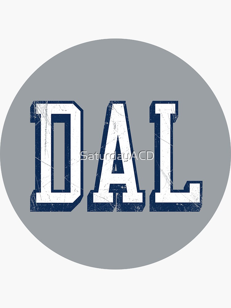 "DAL - block abv - 3" Sticker for Sale by SaturdayACD | Redbubble