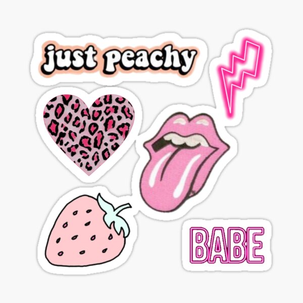 "Cute pink Stickers" Sticker by Pxrplehead | Redbubble