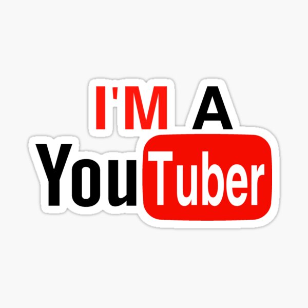 "I Am A YouTuber" Sticker for Sale by abhimanyu559 | Redbubble