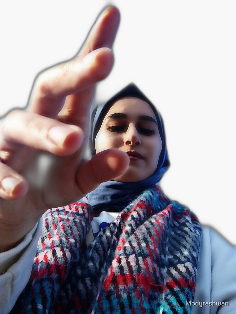 "Girl sign" Sticker by Modyrashwan | Redbubble