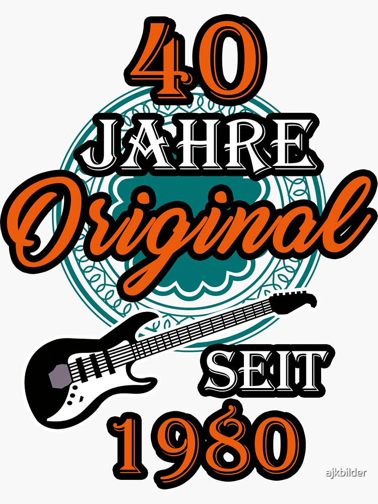"40 years" Sticker by ajkbilder | Redbubble