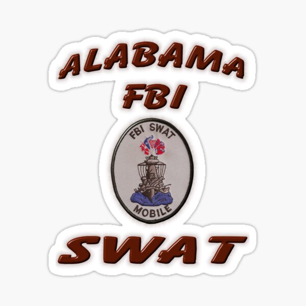 "Alabama FBI SWAT" Sticker for Sale by lawrencebaird | Redbubble