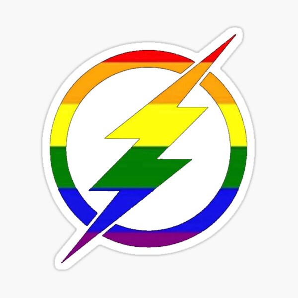"Flash Gay Pride Symbol" Sticker by hyrulecommander | Redbubble