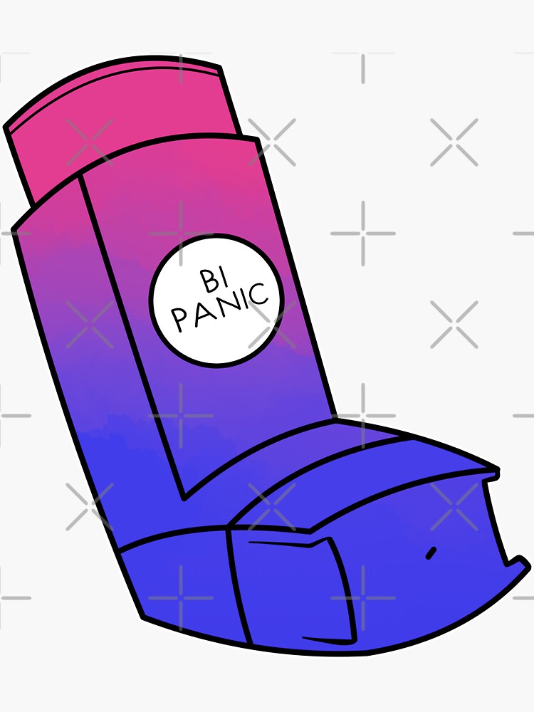"Bi Panic! - The queer inhalers series" Sticker for Sale by ...