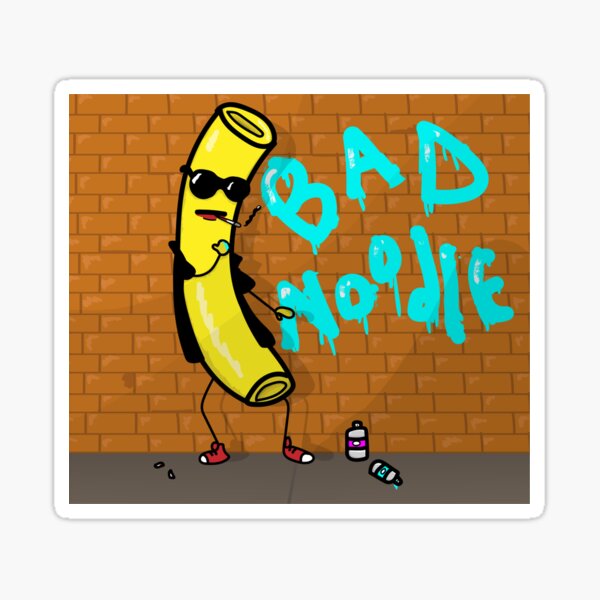 "Bad Noodle" Sticker by KristyJados | Redbubble