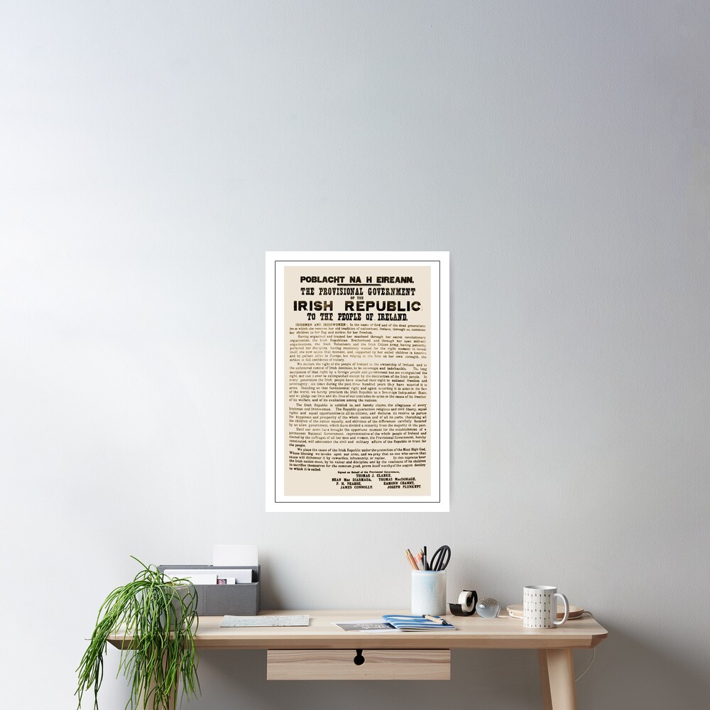 "1916 Proclamation of the Irish Republic" Poster for Sale by ...