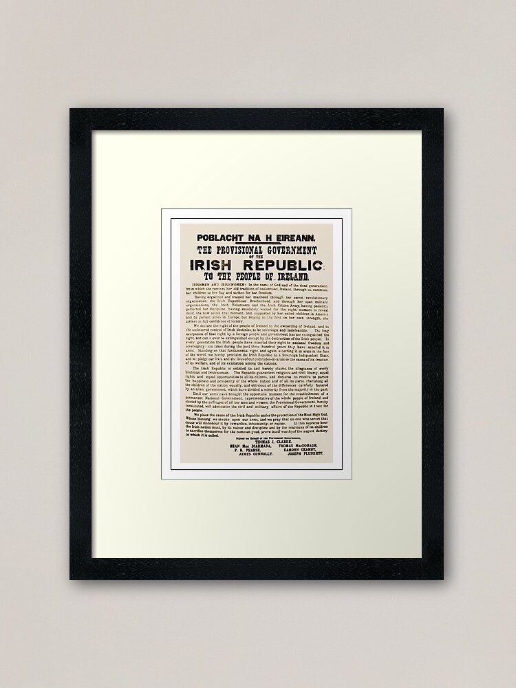 "1916 Proclamation of the Irish Republic" Framed Art Print by ...