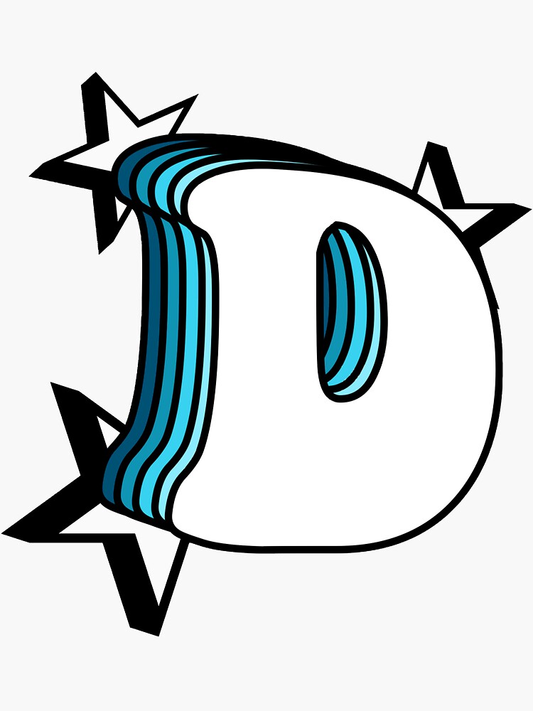 "blue aesthetic letter D" Sticker for Sale by eviej19 | Redbubble