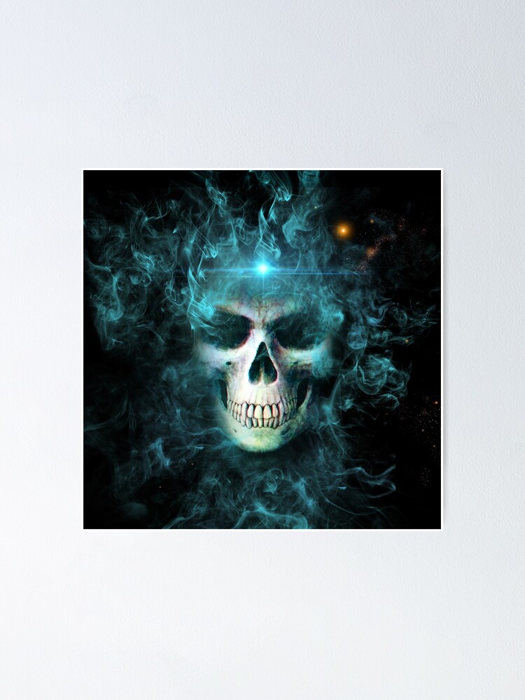 "Spectral Skull" Poster by Dankersart | Redbubble