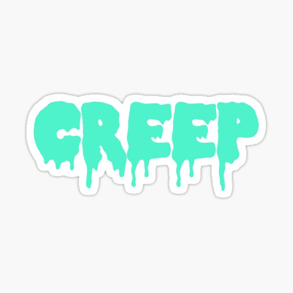 "Creep | Dripping Horror Word in Green" Sticker by JessicaAmber | Redbubble