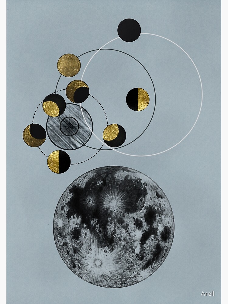 "Phases of the Blue Moon" Art Print for Sale by Arell | Redbubble