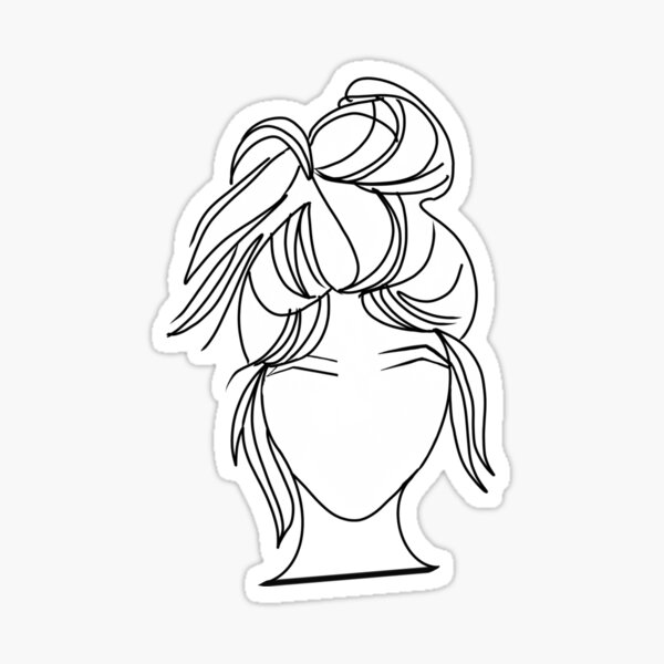Messy Bun Stickers | Redbubble