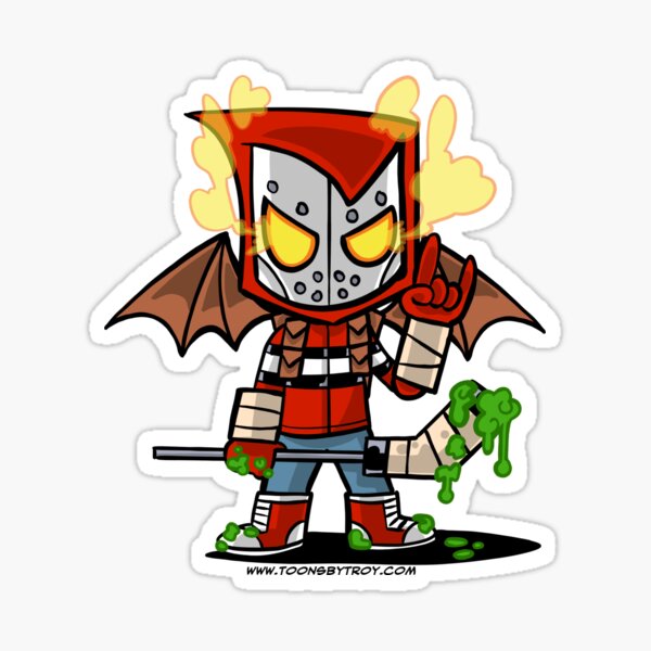 "SLAP SHOT THE CARTOON HOCKEY GOON" Sticker for Sale by ToonsByTroy ...