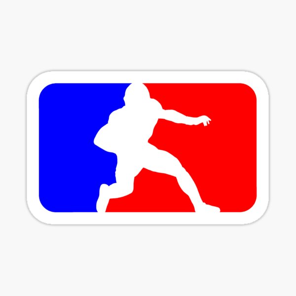 "Football logo - running back" Sticker by DejaEntendu007 | Redbubble