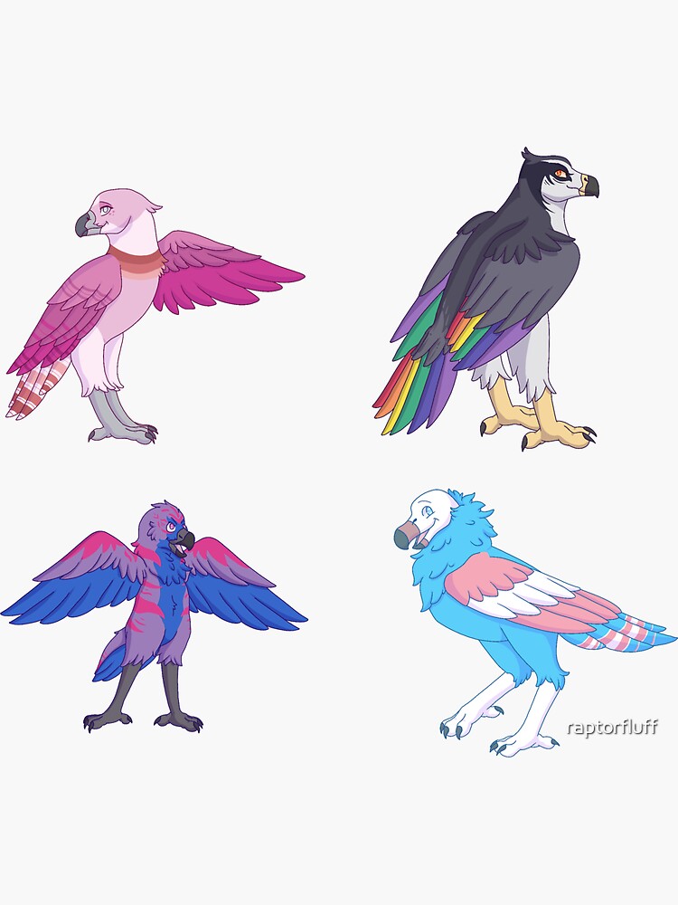 "LGBT Birds Of Prey Stickers (Full Set)" Sticker for Sale by ...